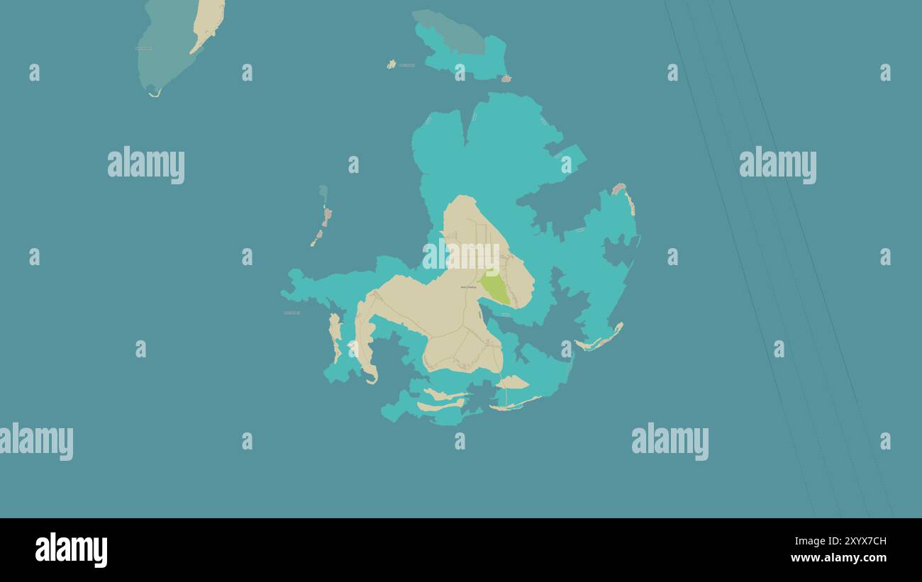 Pulau Tanakeke in the Java Sea on a topographic, OSM Humanitarian style map Stock Photo - Alamy