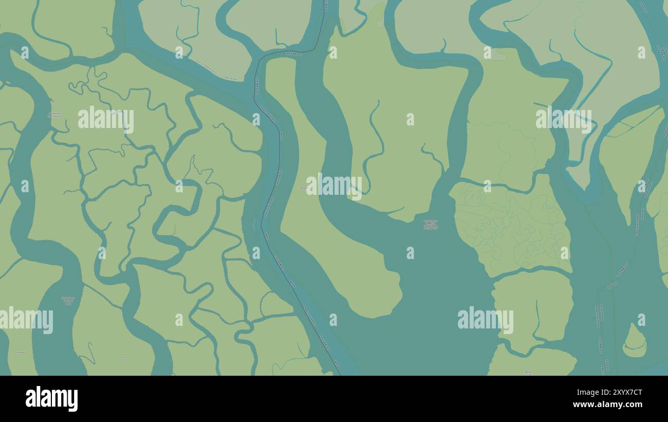 Talpatti Island in the Bay of Bengal on a topographic, OSM Humanitarian ...