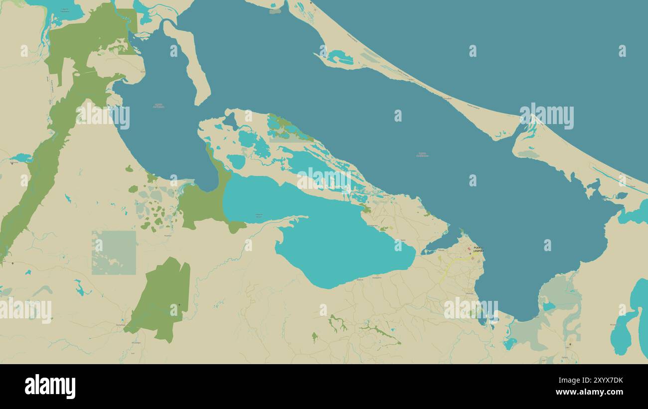Isla de Tansin in the Caribbean Sea on a topographic, OSM Humanitarian ...