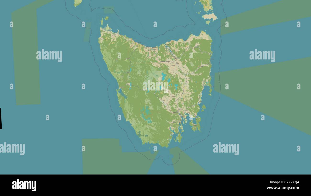 Tasmania island map hi-res stock photography and images - Alamy