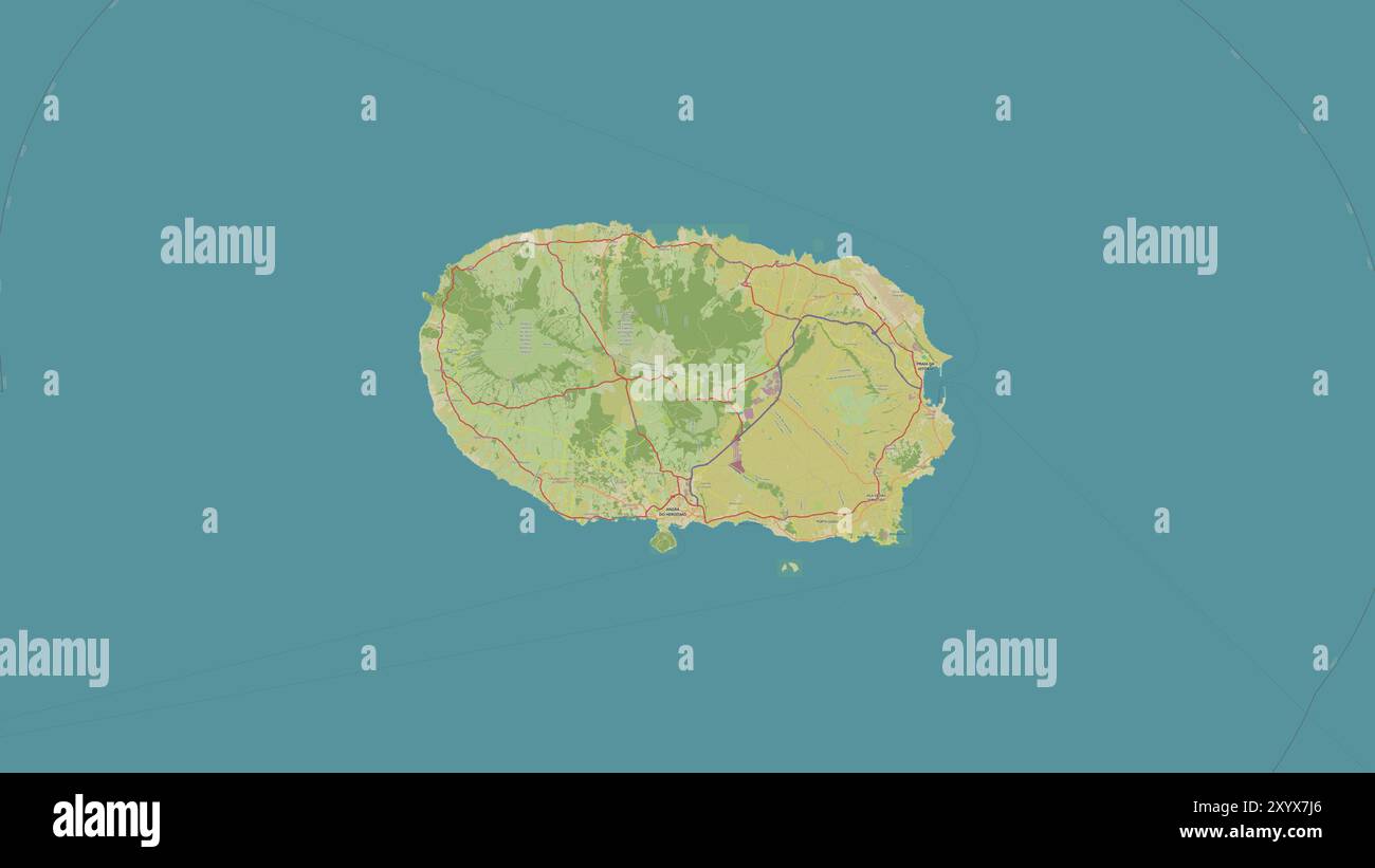 Azores outline map hi-res stock photography and images - Alamy