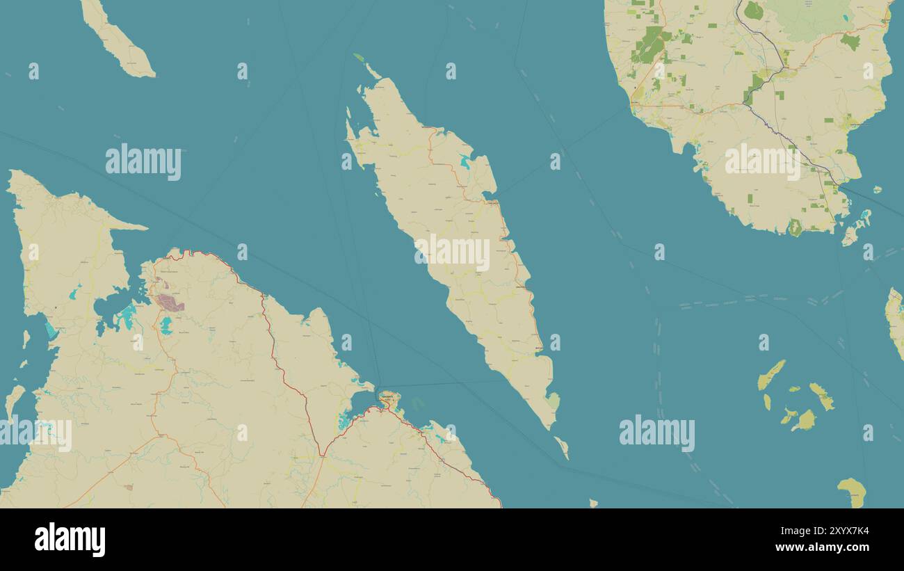 Ticao Island in the Philippine Sea on a topographic, OSM Humanitarian style map Stock Photo - Alamy