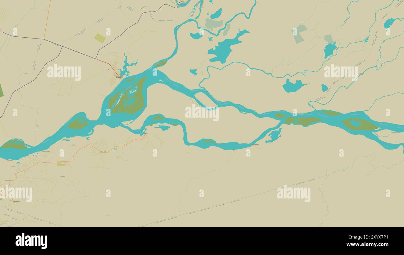 Delta amacuro outline map hi-res stock photography and images - Alamy