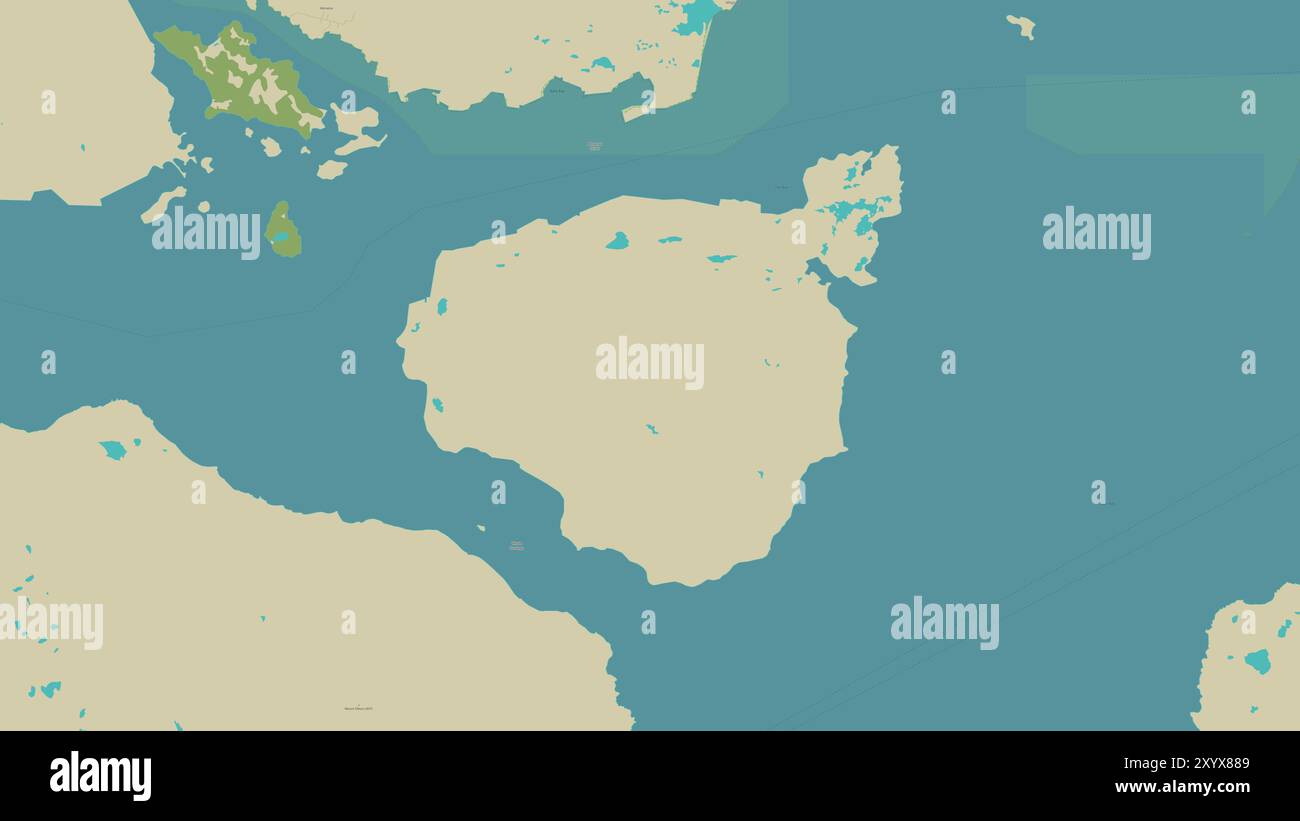 Whale Island in the Gulf of Alaska on a topographic, OSM Humanitarian ...