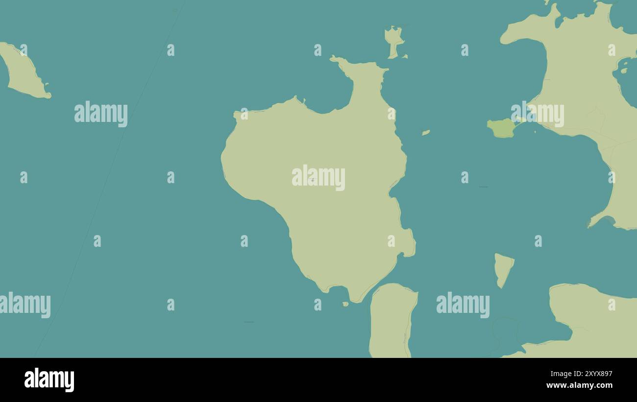 Winchelsea Island in the Arafura Sea on a topographic, OSM Humanitarian ...