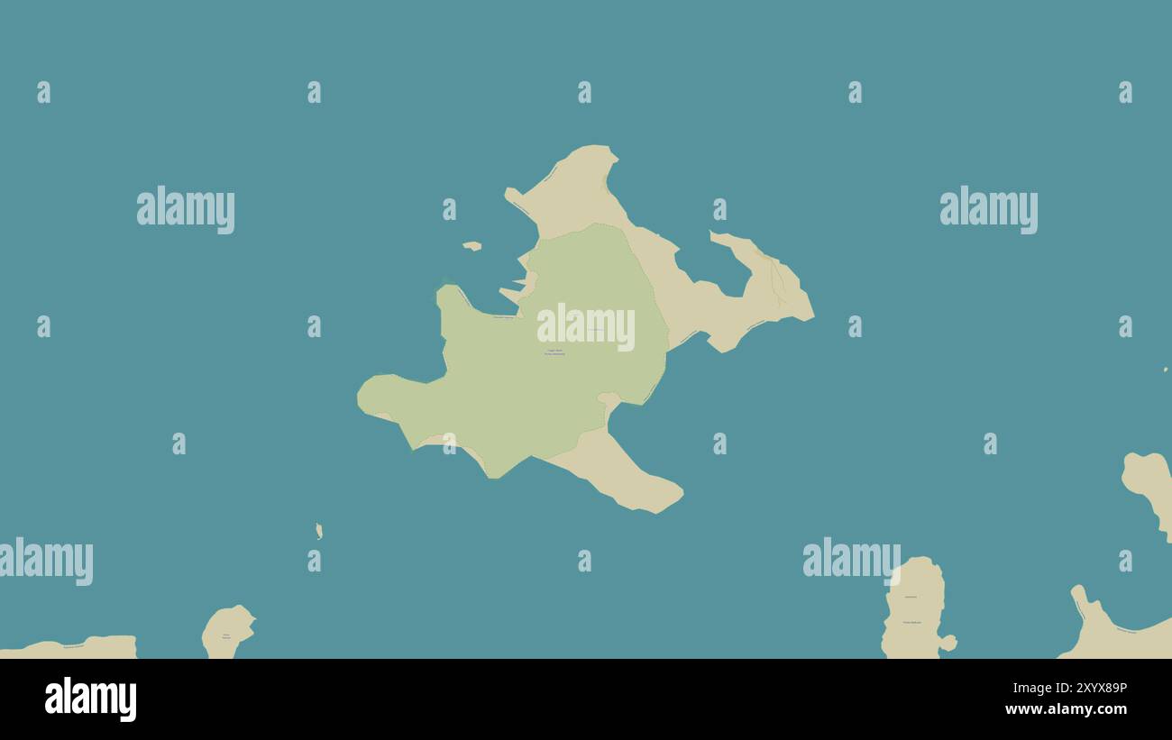 Pulau Wotap in the Banda Sea on a topographic, OSM Humanitarian style map Stock Photo - Alamy