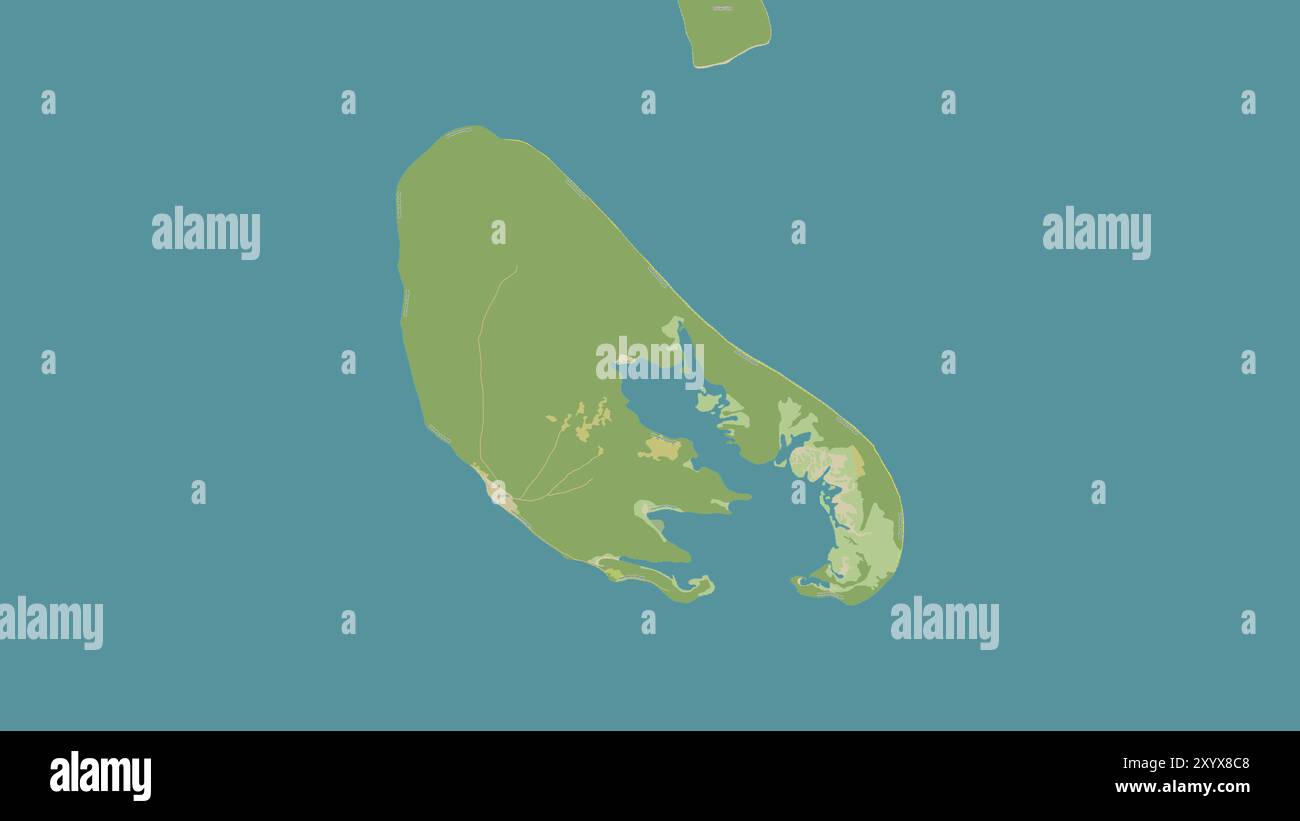Pulau Yu in the Halmahera Sea on a topographic, OSM Humanitarian style ...