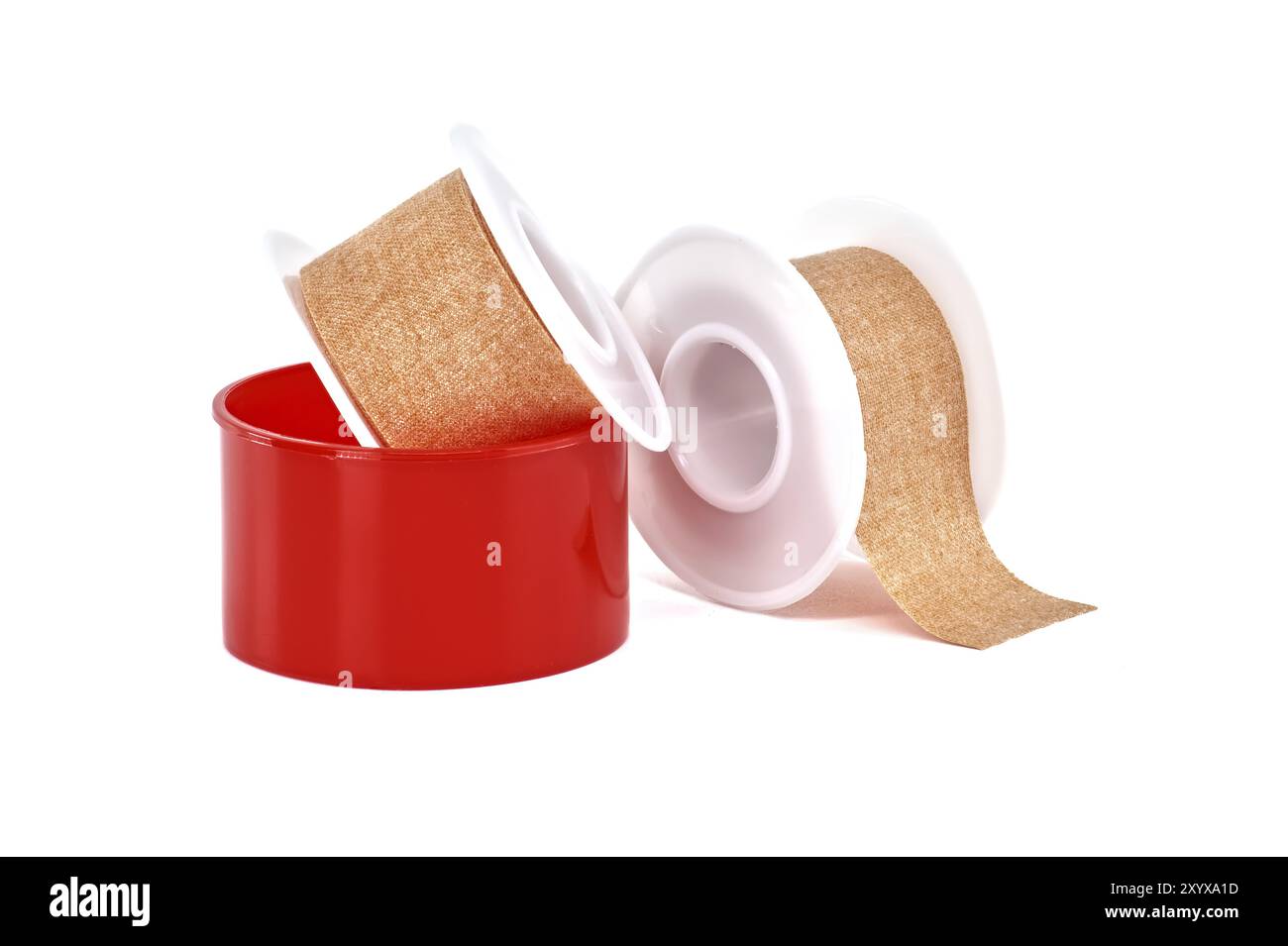Two rolls of medical adhesive plasters isolated on white background ...