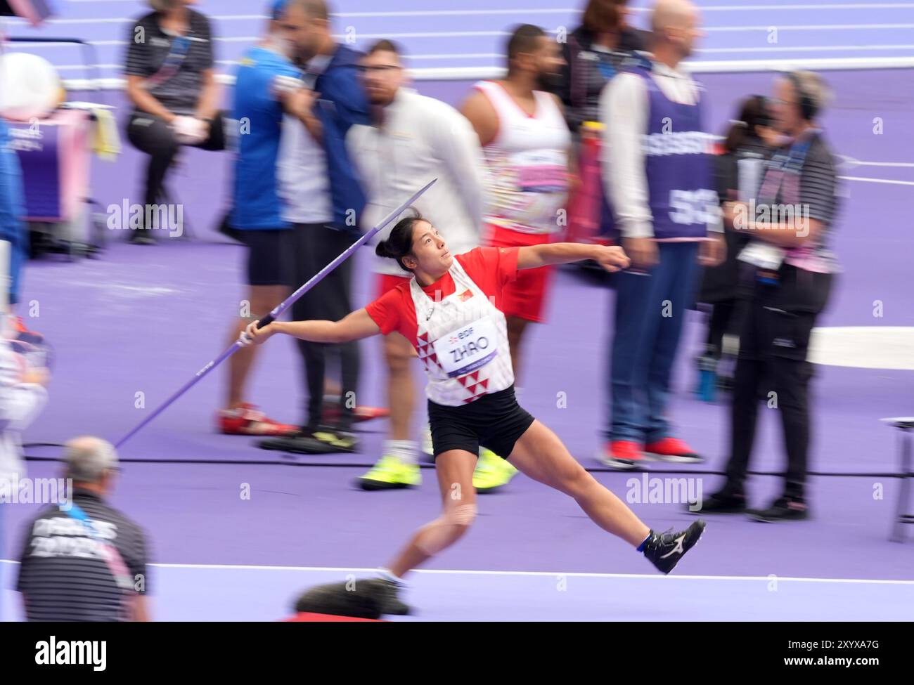 Paris, France. 31st Aug, 2024. Zhao Yuping of China competes during the ...