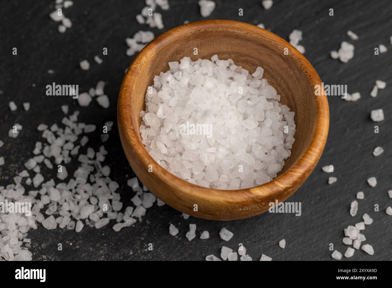 ground white sea salt, white salt for cooking close up Stock Photo - Alamy