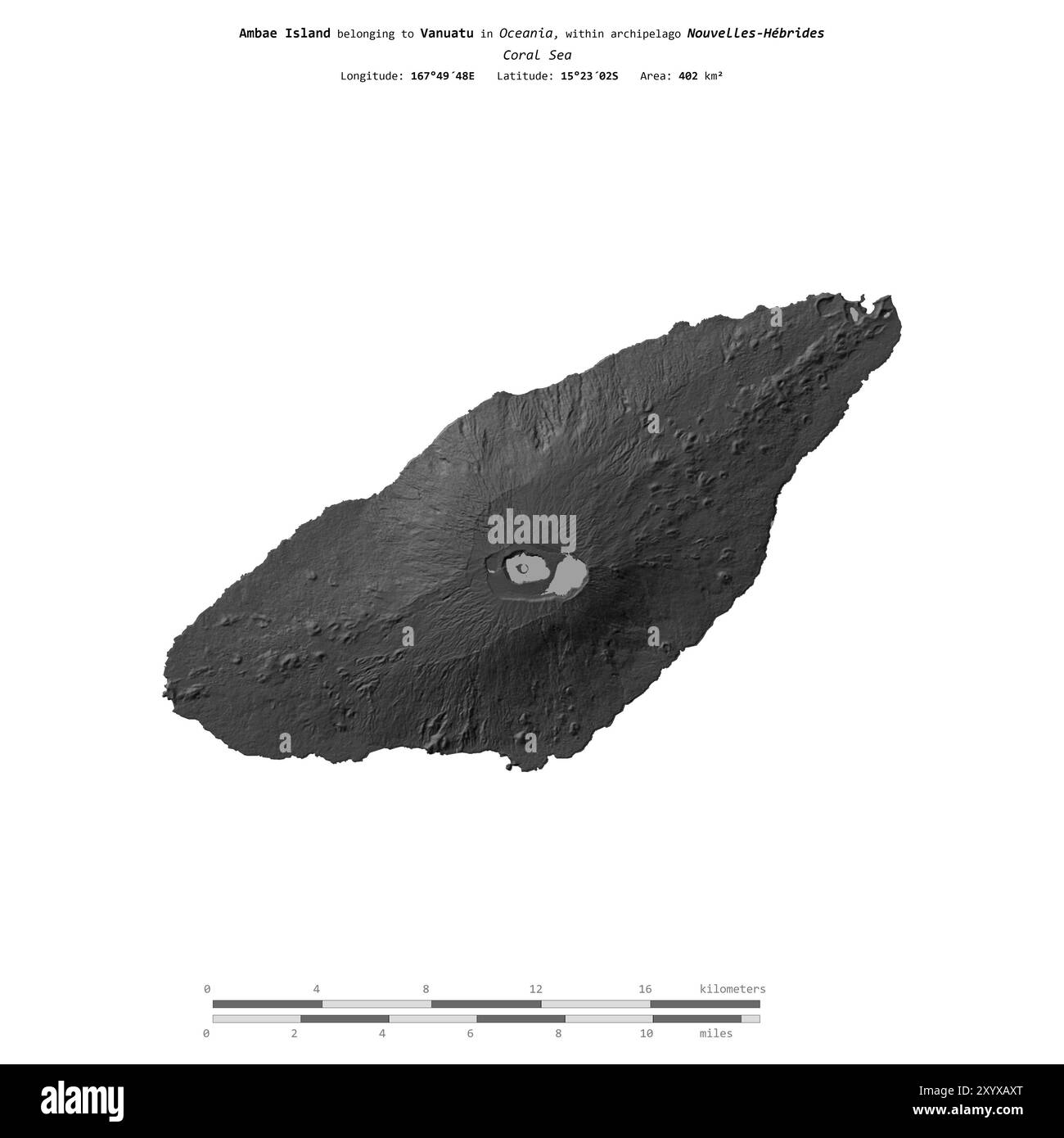 Vanuatu ambae map hi-res stock photography and images - Alamy