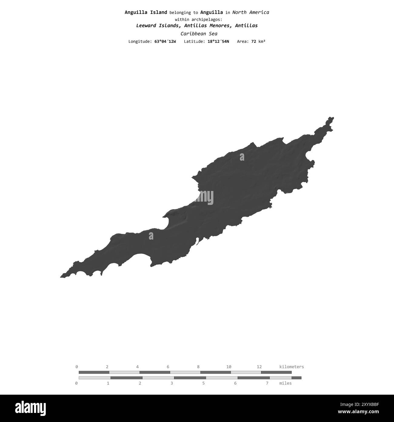 anguilla on a map of the caribbean