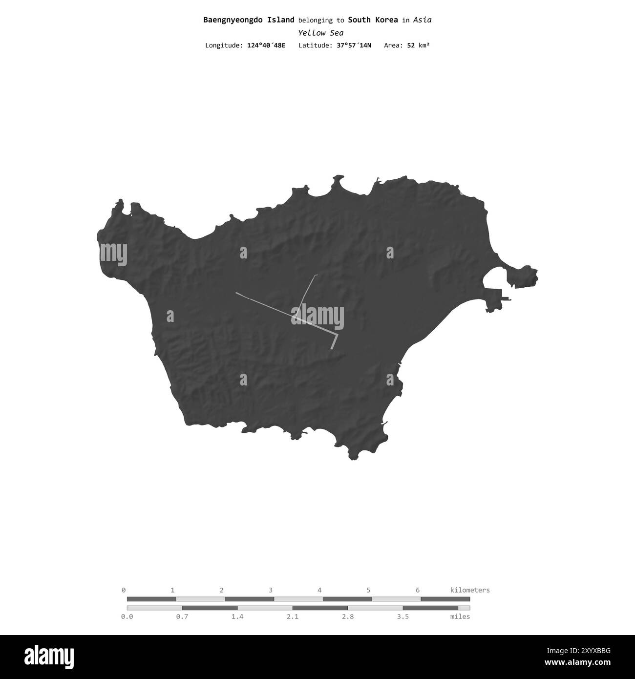 Baengnyeongdo Island in the Yellow Sea, belonging to South Korea ...