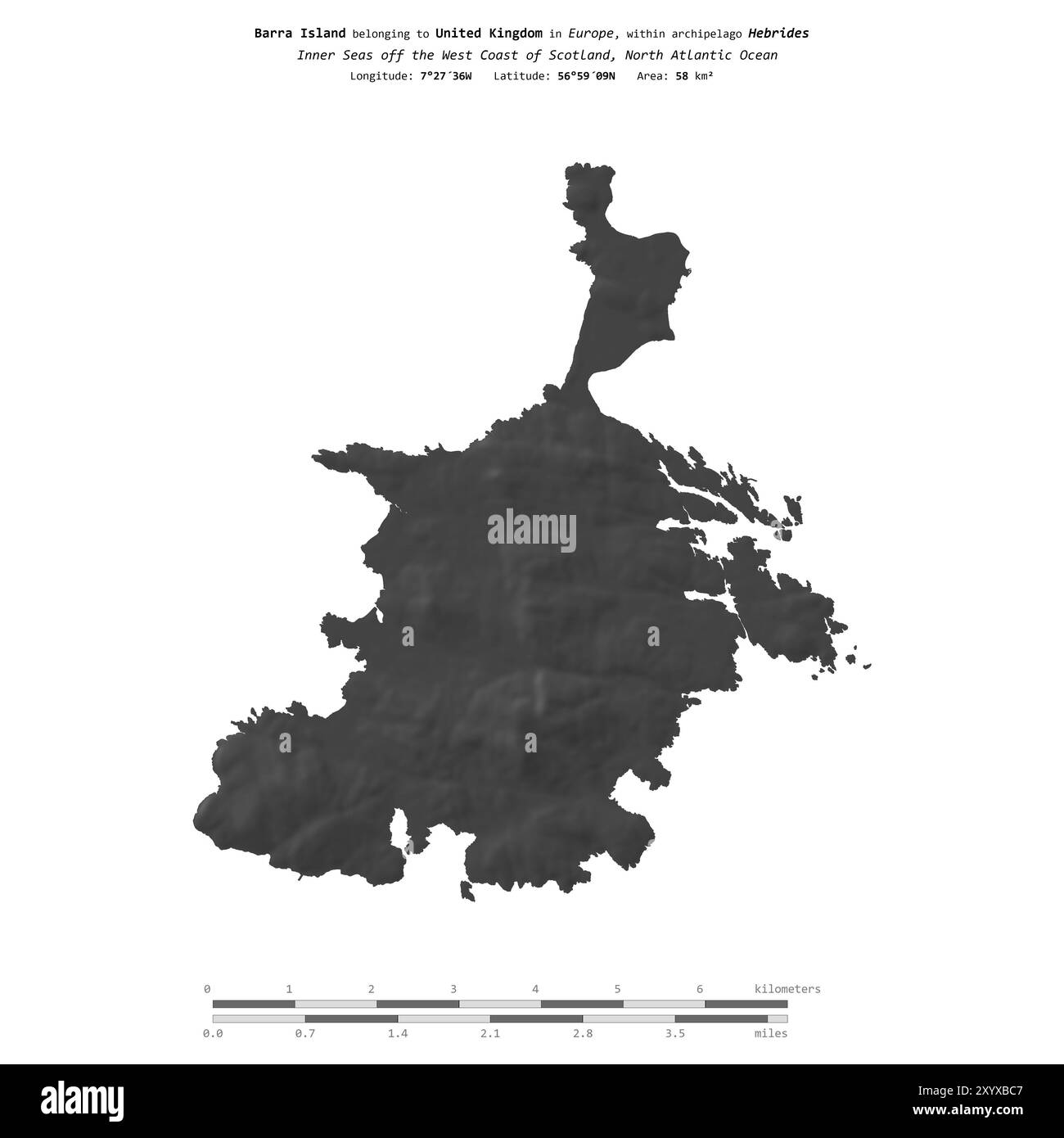 Barra Island in the North Atlantic Ocean, belonging to United Kingdom ...