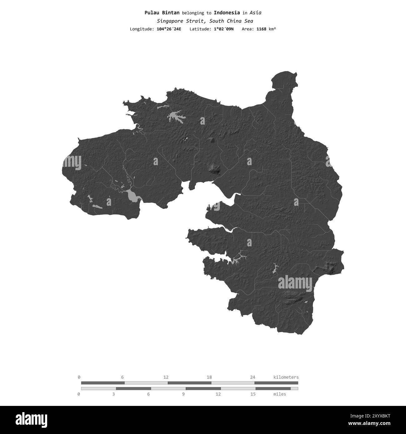 Pulau Bintan in the South China Sea, belonging to Indonesia, isolated ...