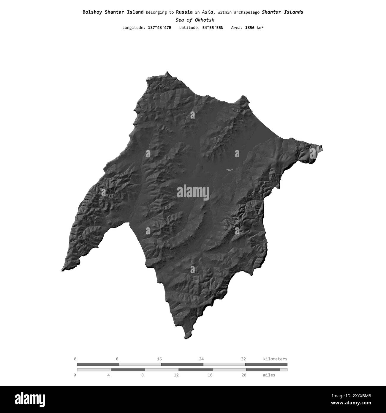 Bolshoy Shantar Island in the Sea of Okhotsk, belonging to Russia ...