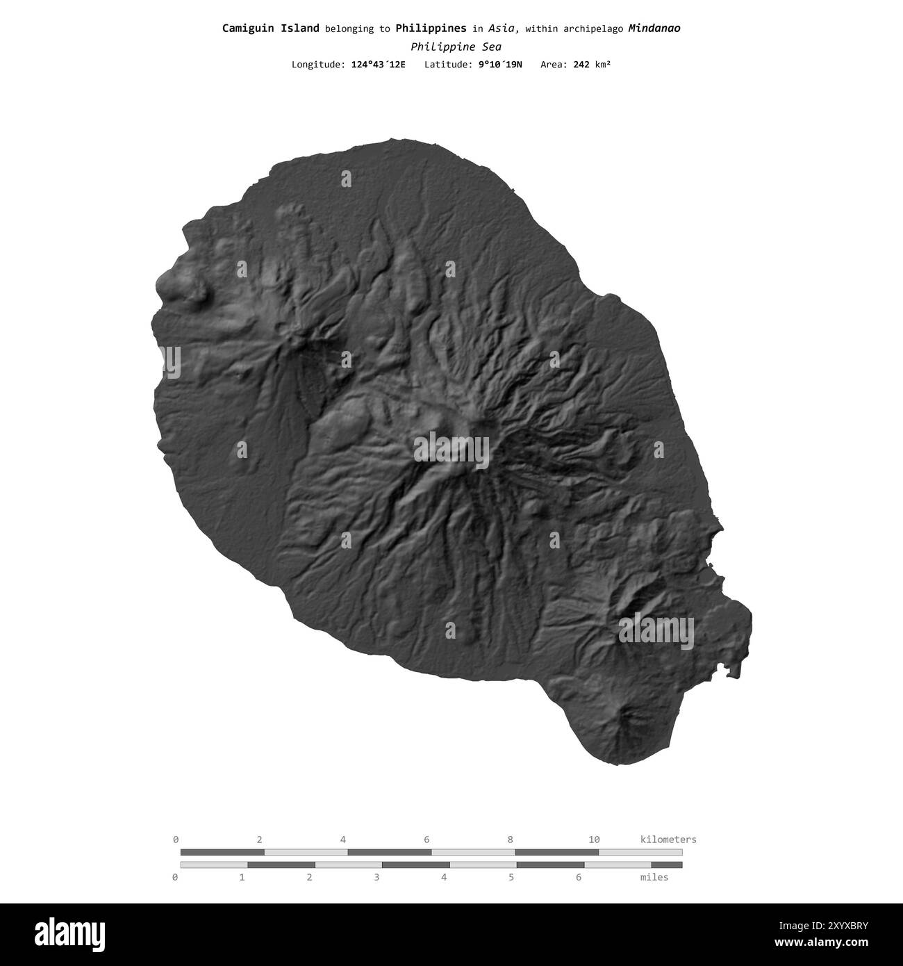 Camiguin island philippines white island in Black and White Stock ...