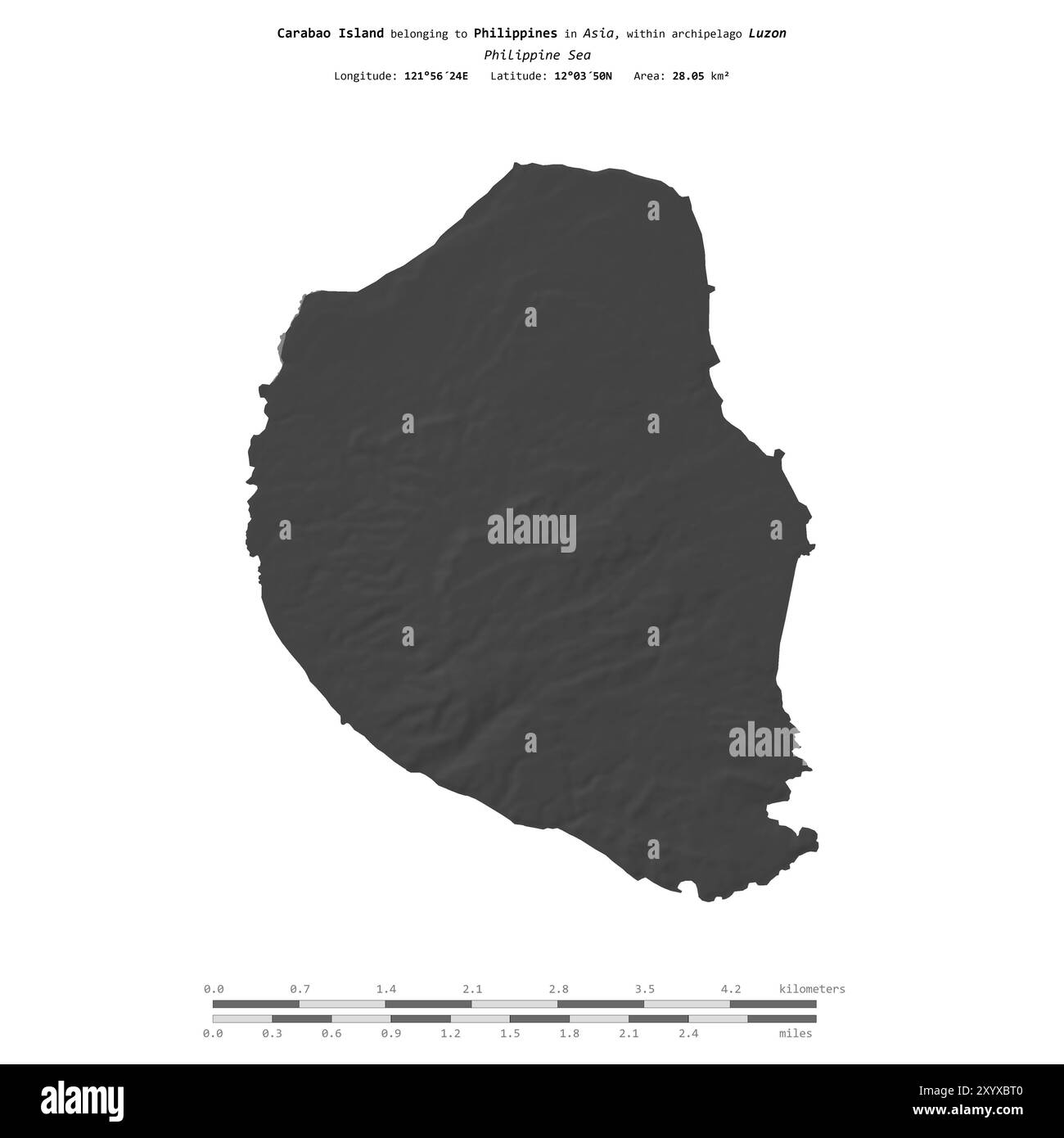 Carabao Island in the Philippine Sea, belonging to Philippines ...