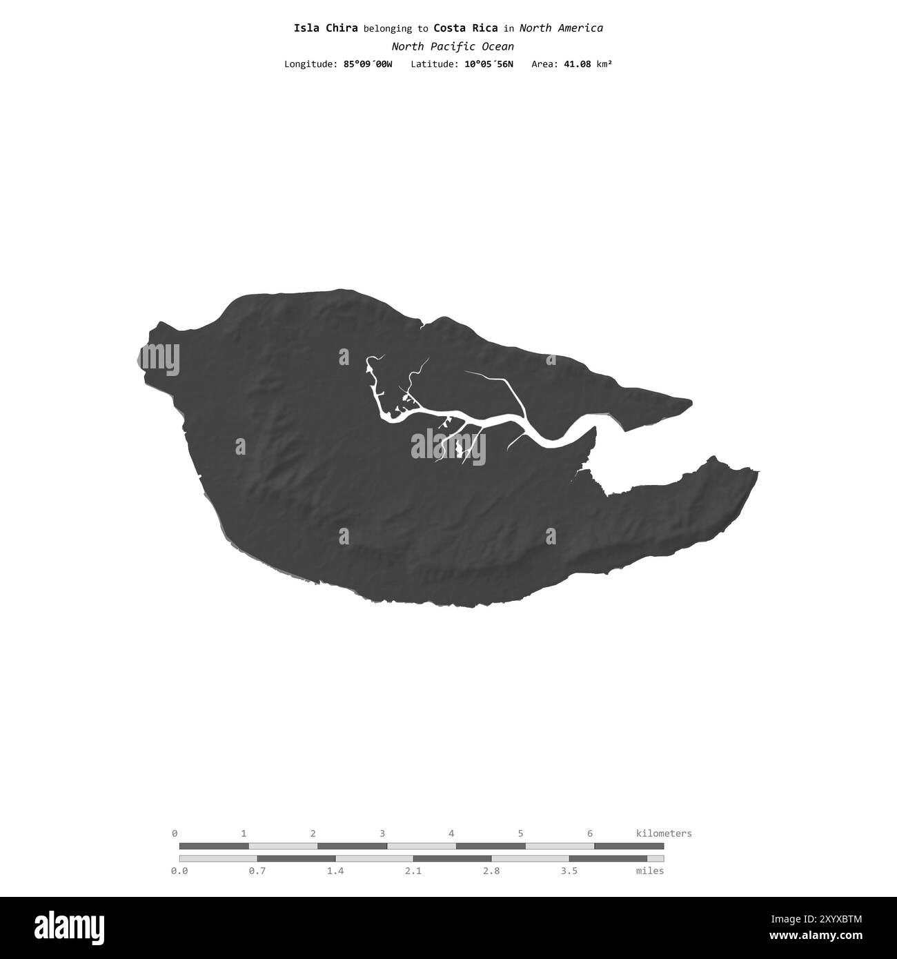Isla Chira in the North Pacific Ocean, belonging to Costa Rica ...