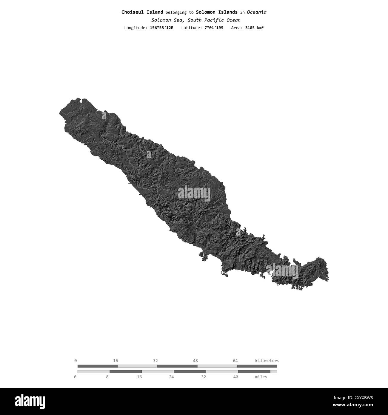 Choiseul Island in the Solomon Sea, belonging to Solomon Islands ...