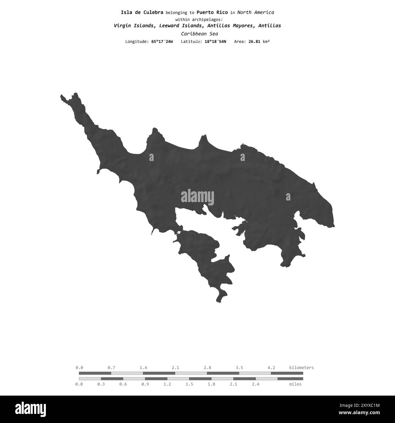 Isla de Culebra in the Caribbean Sea, belonging to Puerto Rico ...