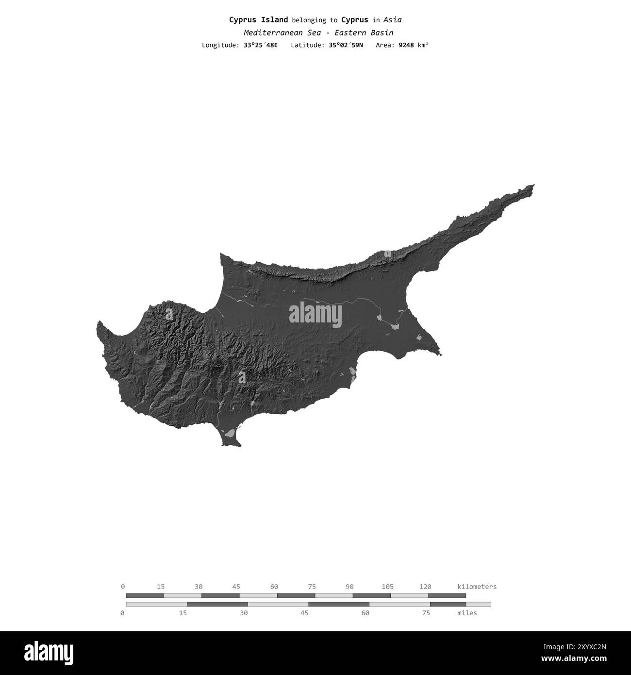 Cyprus Island in the Mediterranean Sea - Eastern Basin, belonging to ...