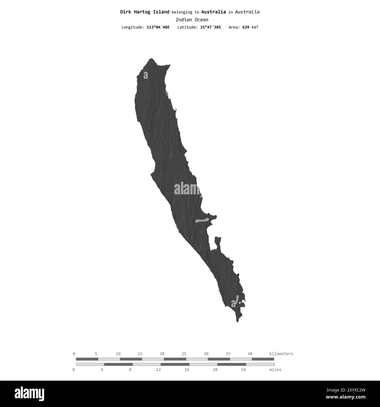 Dirk Hartog Island in the Indian Ocean, belonging to Australia ...