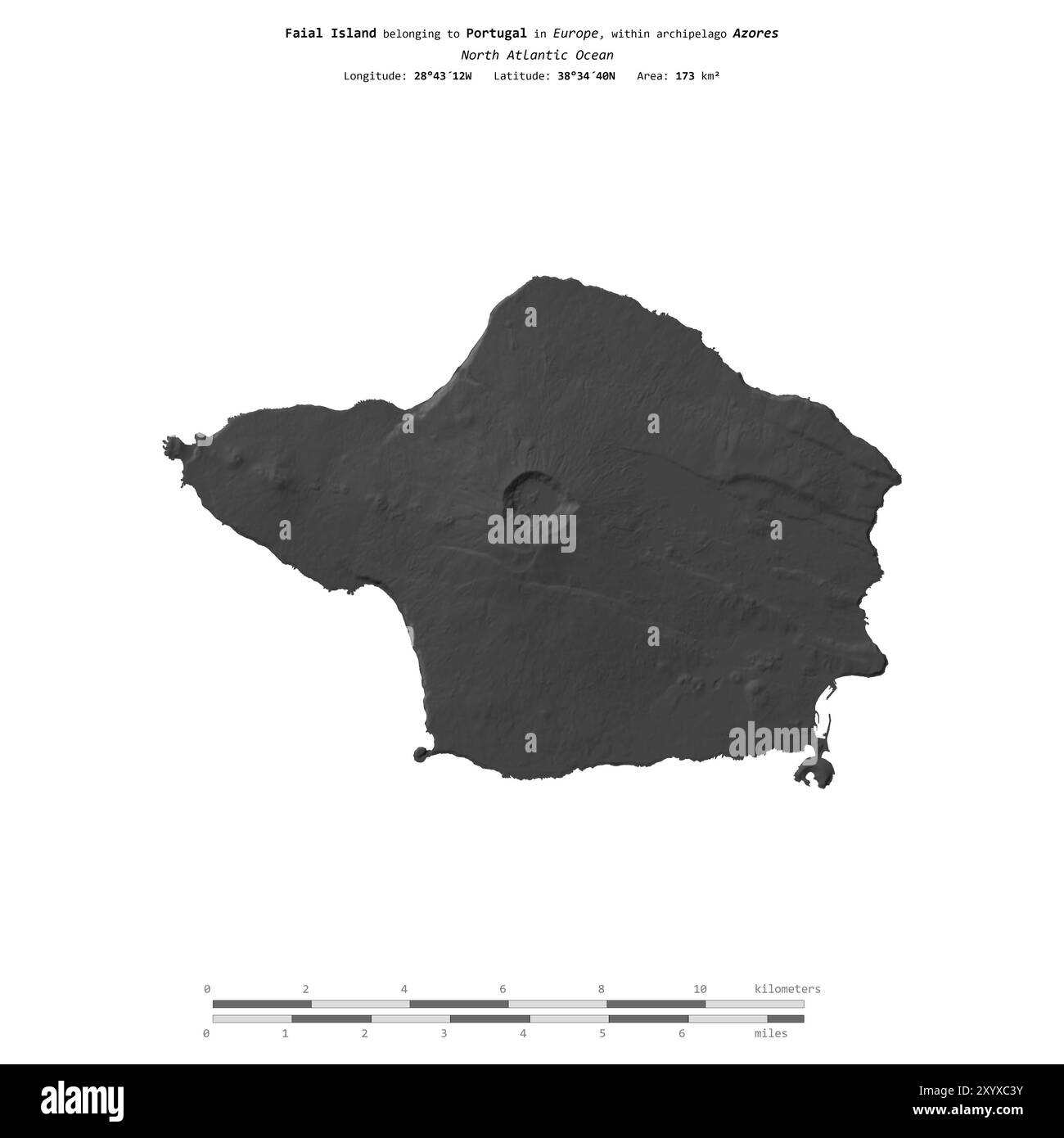 Faial Island in the North Atlantic Ocean, belonging to Portugal ...