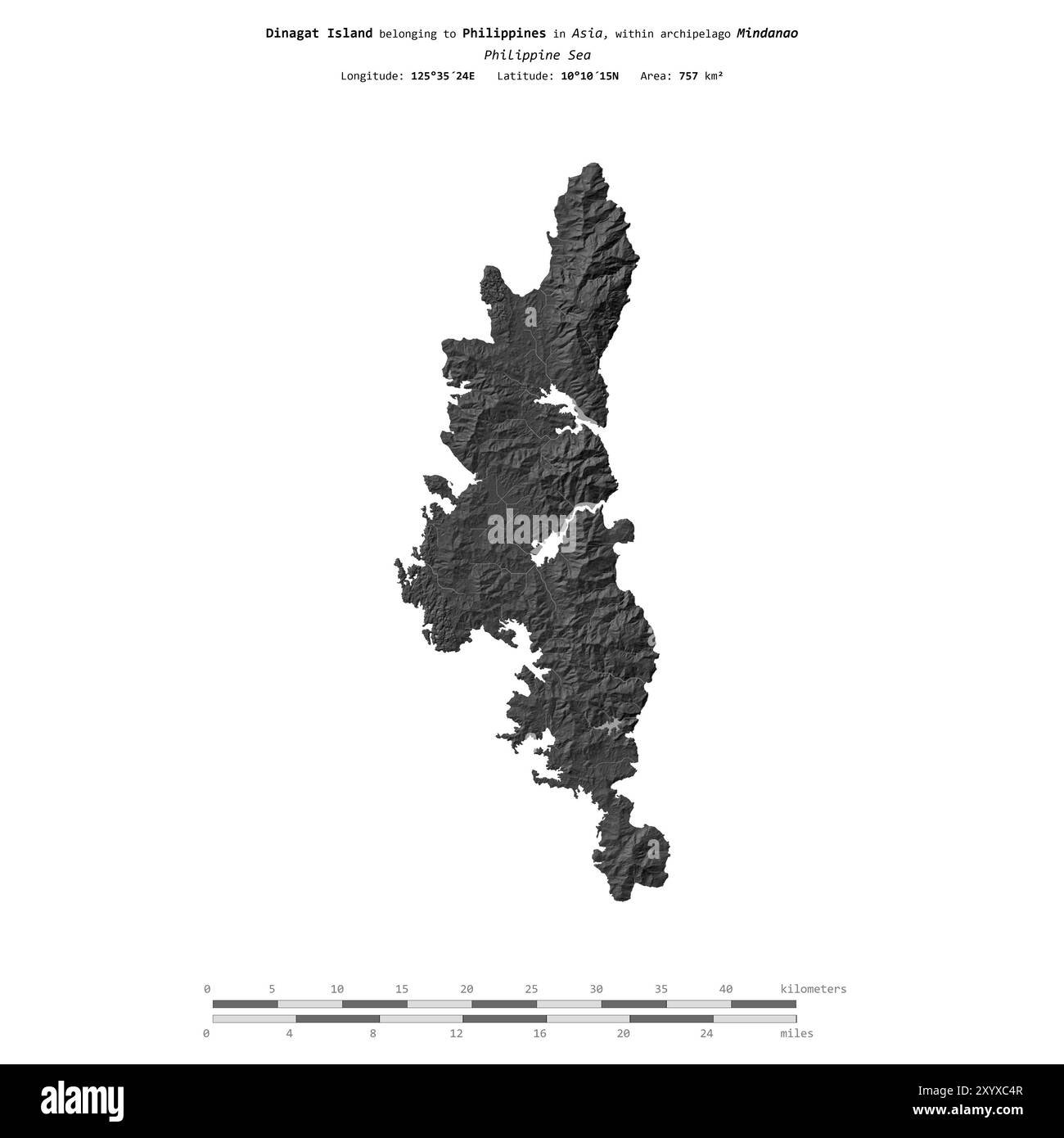 Dinagat Island in the Philippine Sea, belonging to Philippines ...