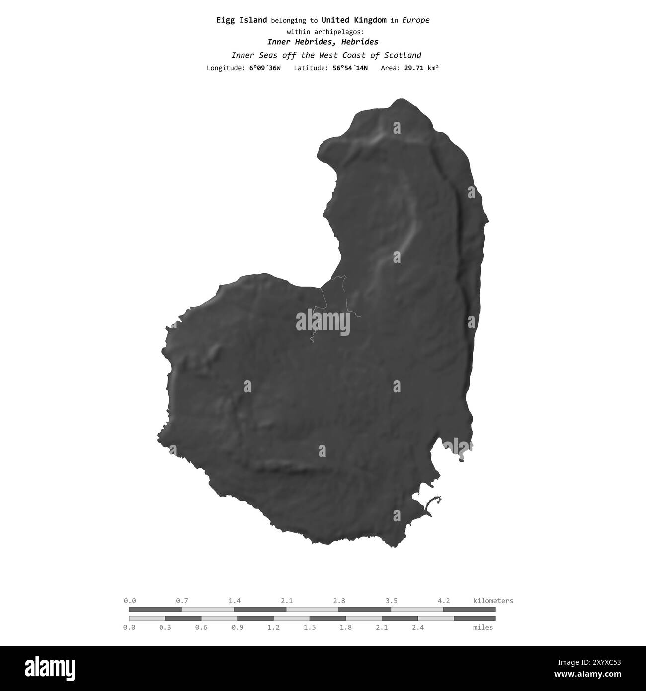 Map of eigg Cut Out Stock Images & Pictures - Alamy