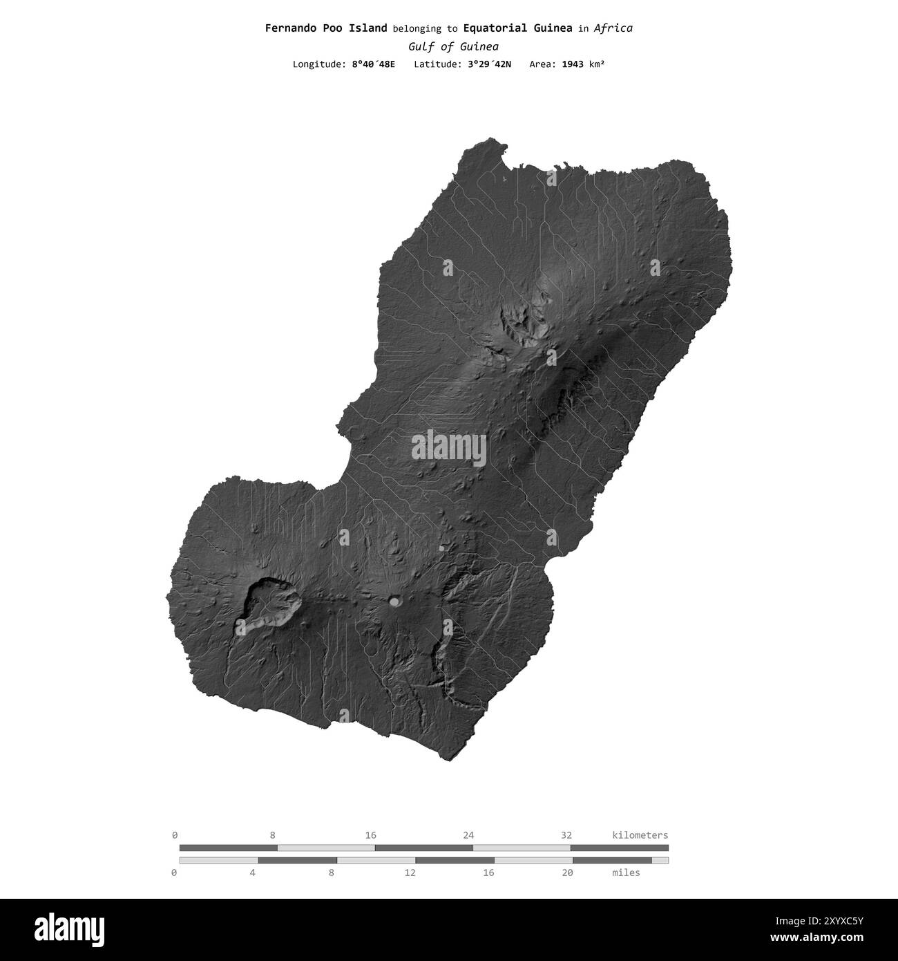 Fernando Poo Island in the Gulf of Guinea, belonging to Equatorial ...