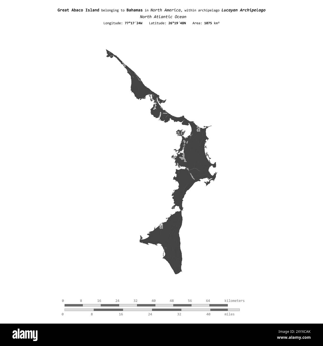 Great Abaco Island in the North Atlantic Ocean, belonging to Bahamas ...