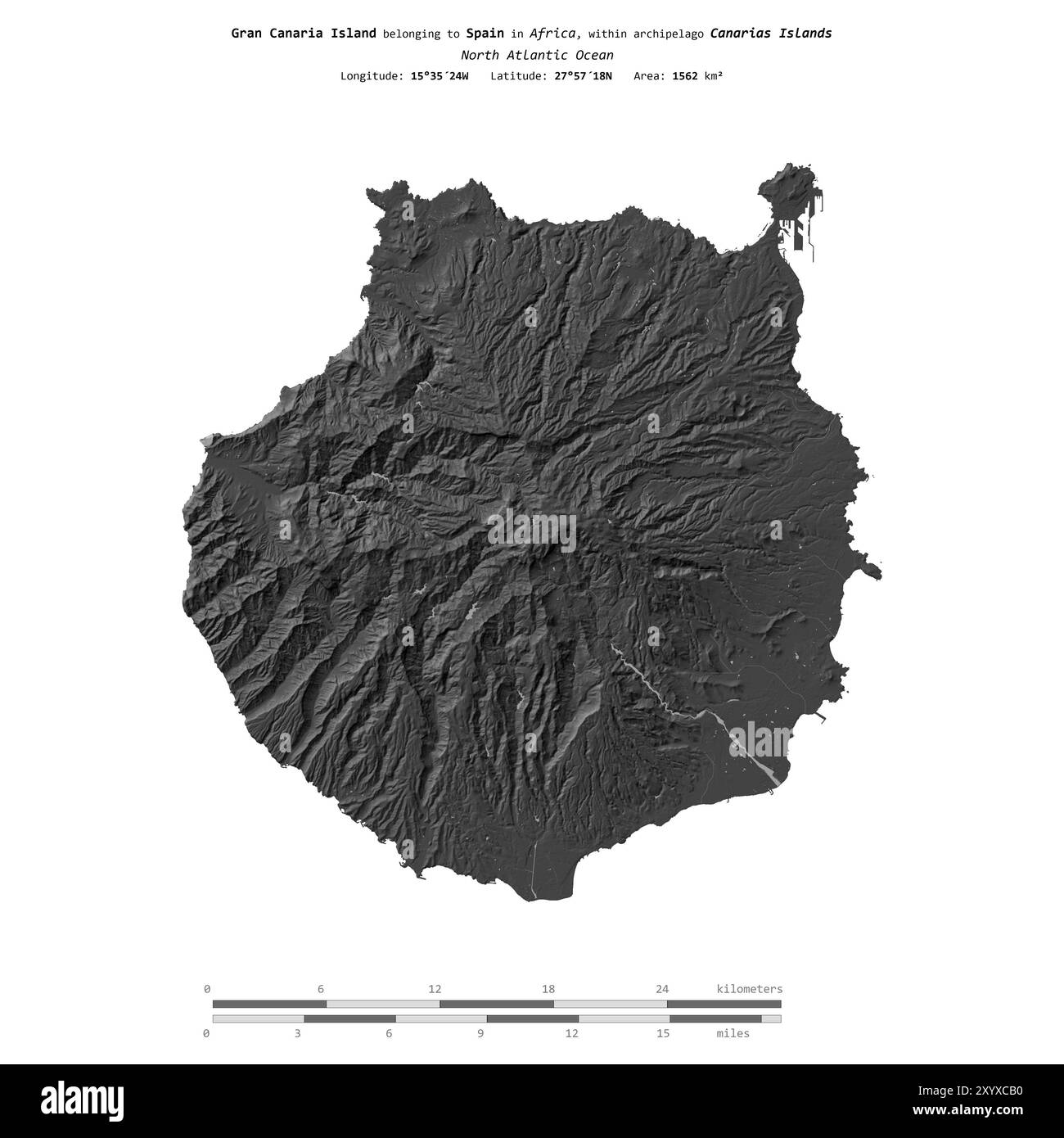 Gran Canaria Island in the North Atlantic Ocean, belonging to Spain ...