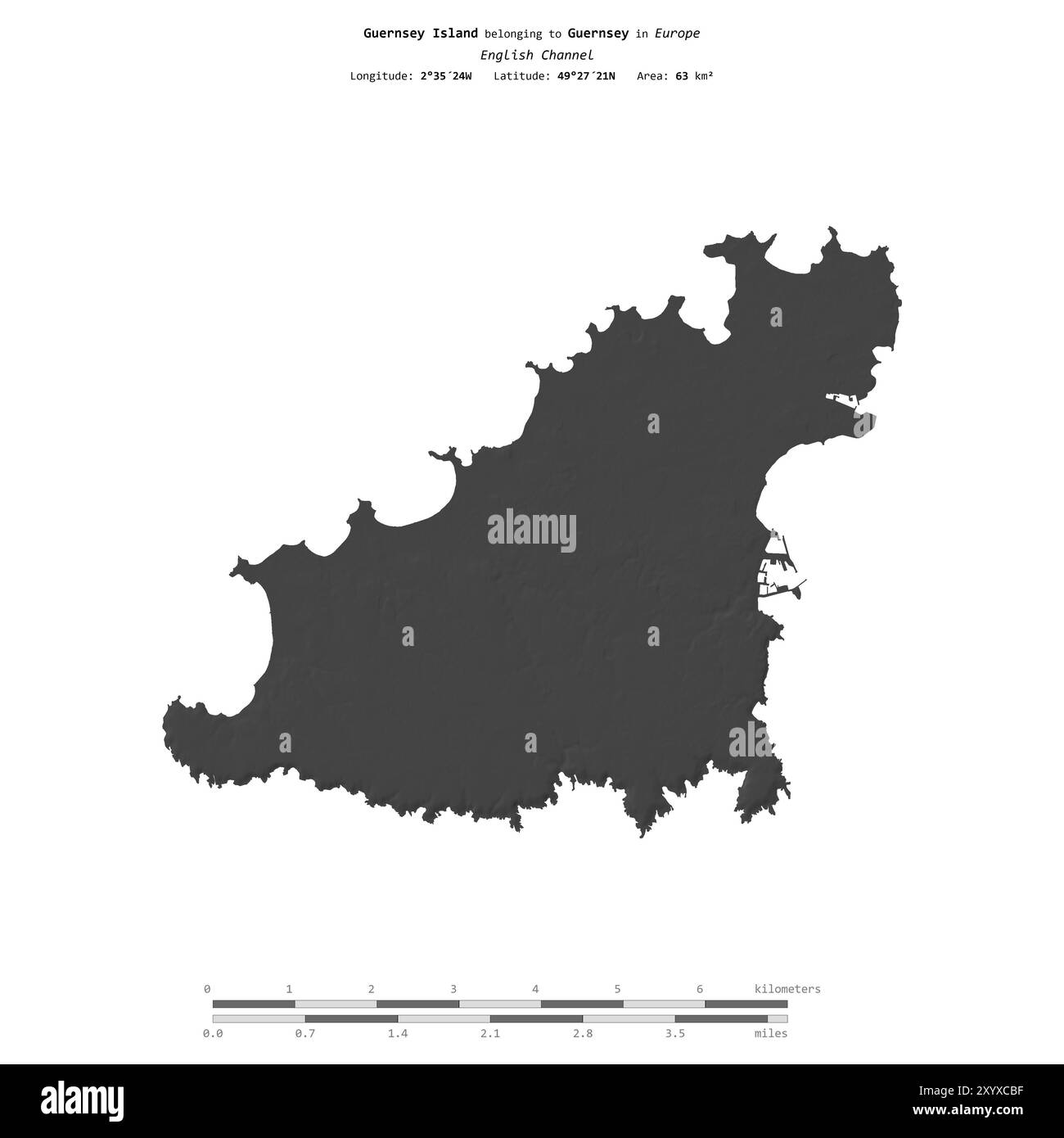 Guernsey Island in the English Channel, belonging to Guernsey, isolated ...