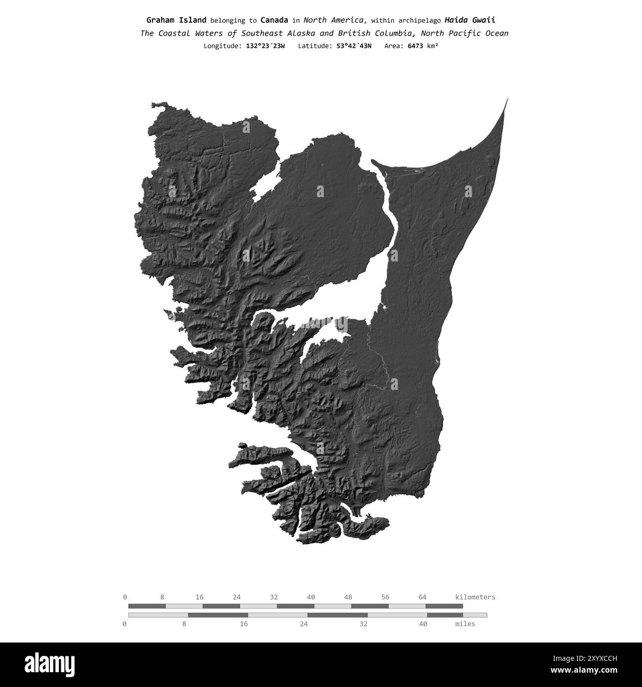 British columbia map canada elevation Cut Out Stock Images & Pictures ...