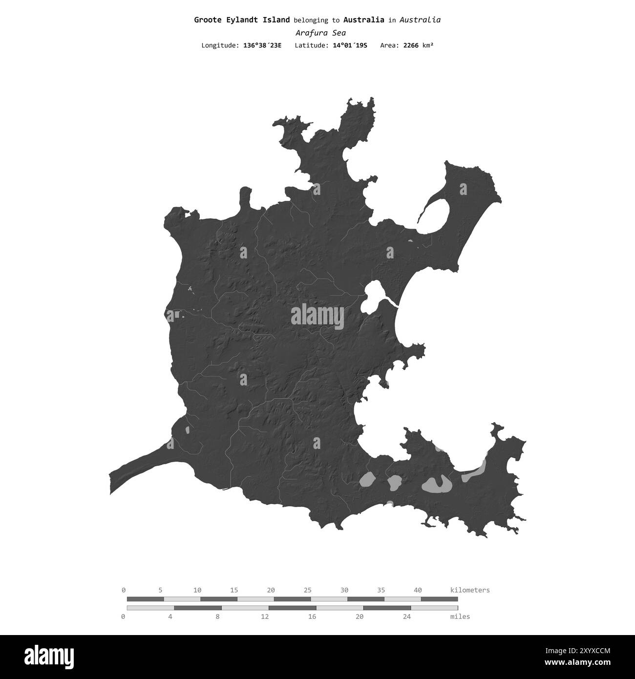 Map of groote eylandt Cut Out Stock Images & Pictures - Alamy