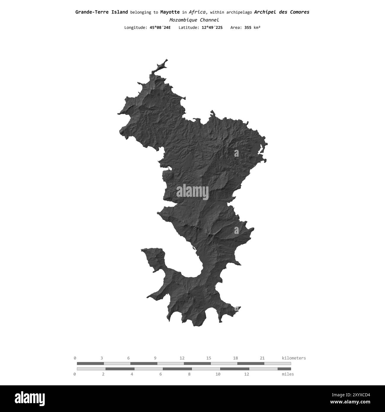 Grande-Terre Island in the Mozambique Channel, belonging to Mayotte ...