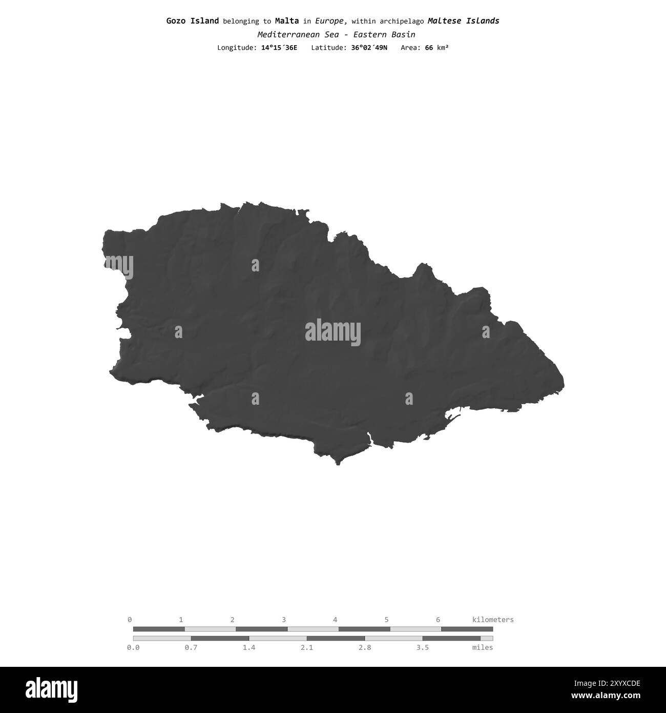 Gozo Island in the Mediterranean Sea - Eastern Basin, belonging to ...