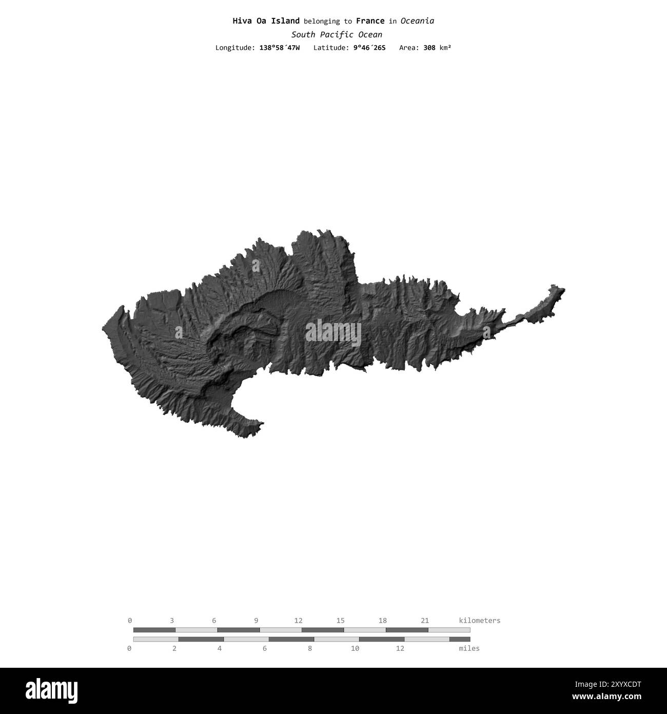 Hiva Oa Island in the South Pacific Ocean, belonging to France ...