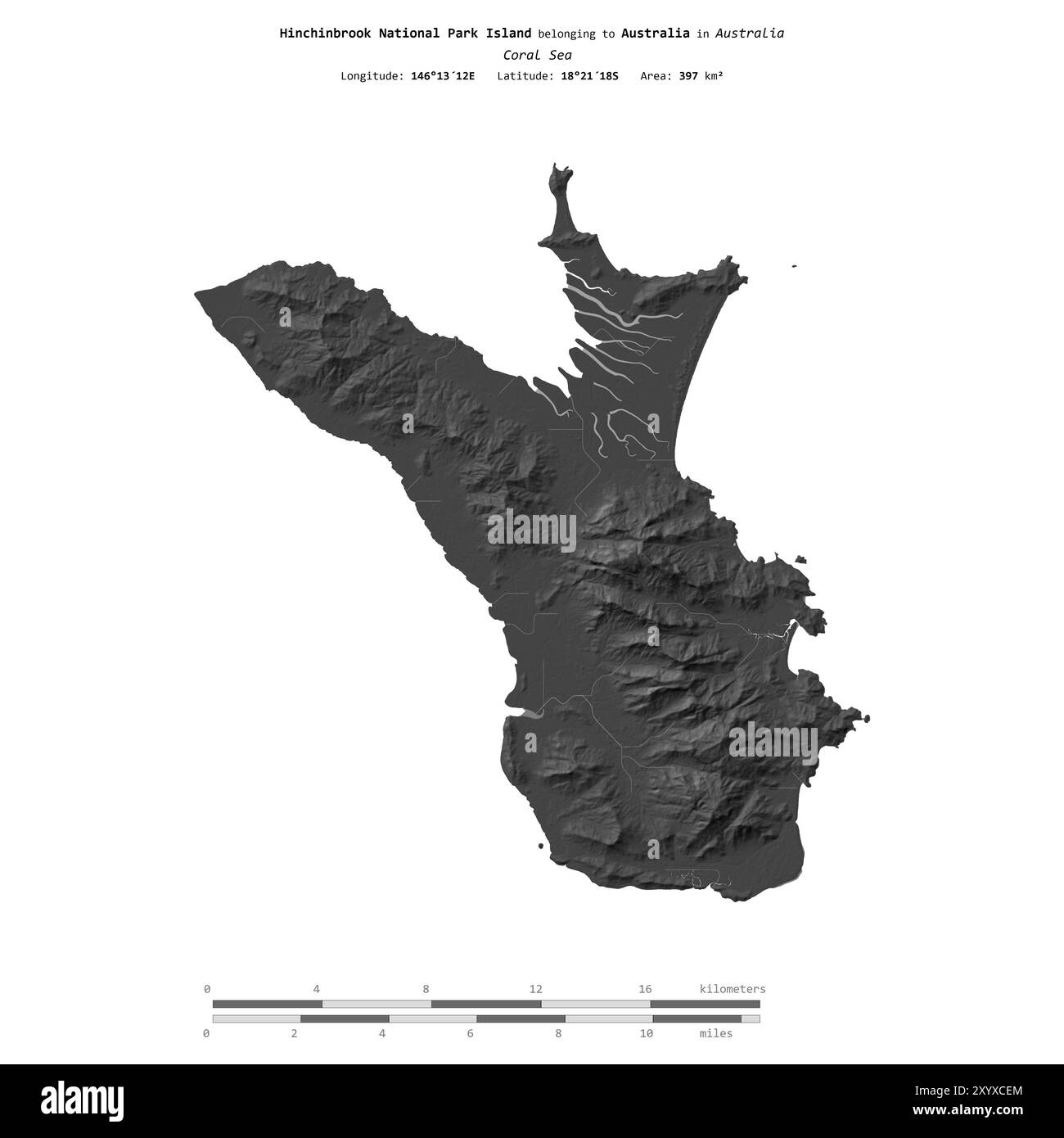 Hinchinbrook National Park Island in the Coral Sea, belonging to ...