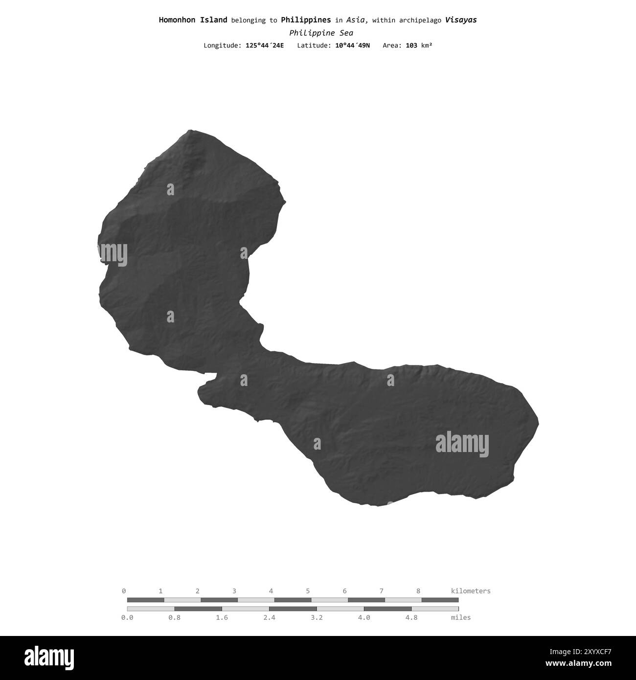 Homonhon Island in the Philippine Sea, belonging to Philippines ...