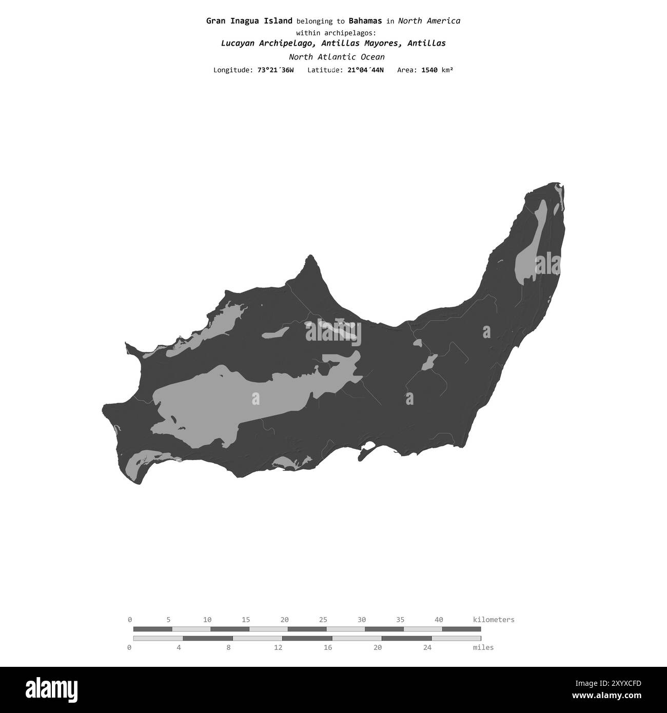Gran Inagua Island in the North Atlantic Ocean, belonging to Bahamas ...