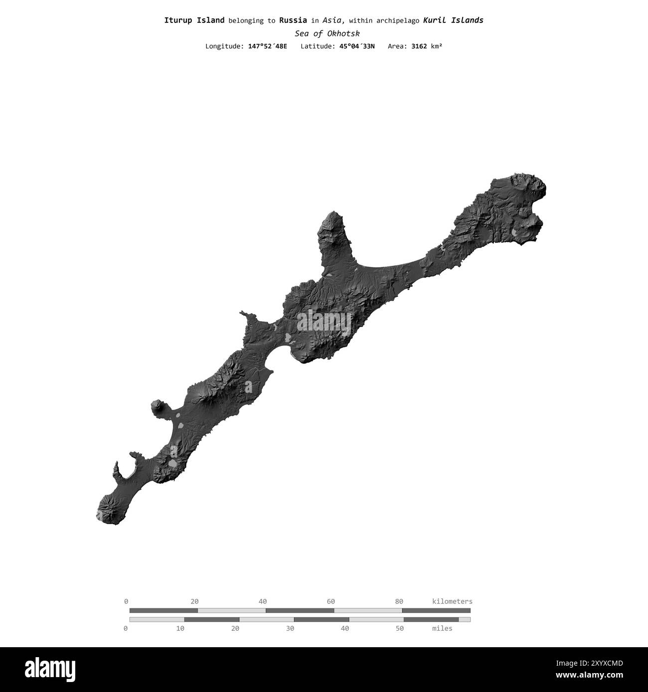 Map of kuril islands hi-res stock photography and images - Alamy
