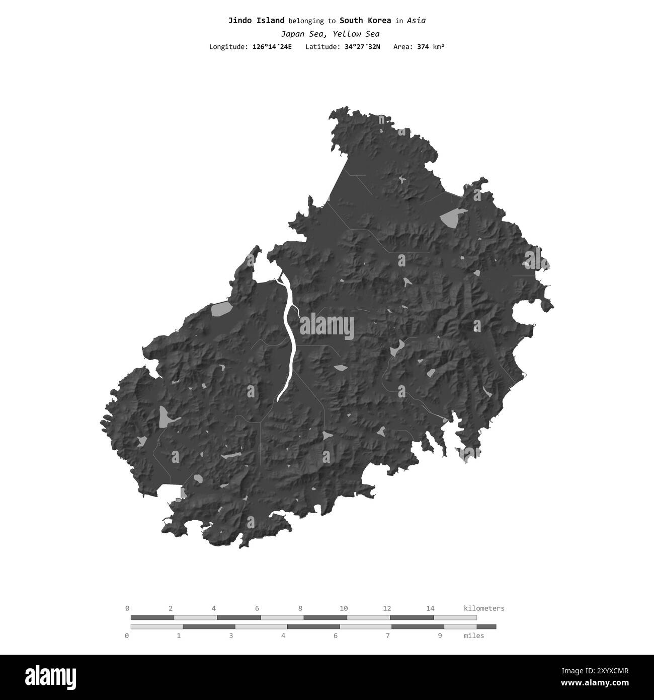 Jindo island map hi-res stock photography and images - Alamy