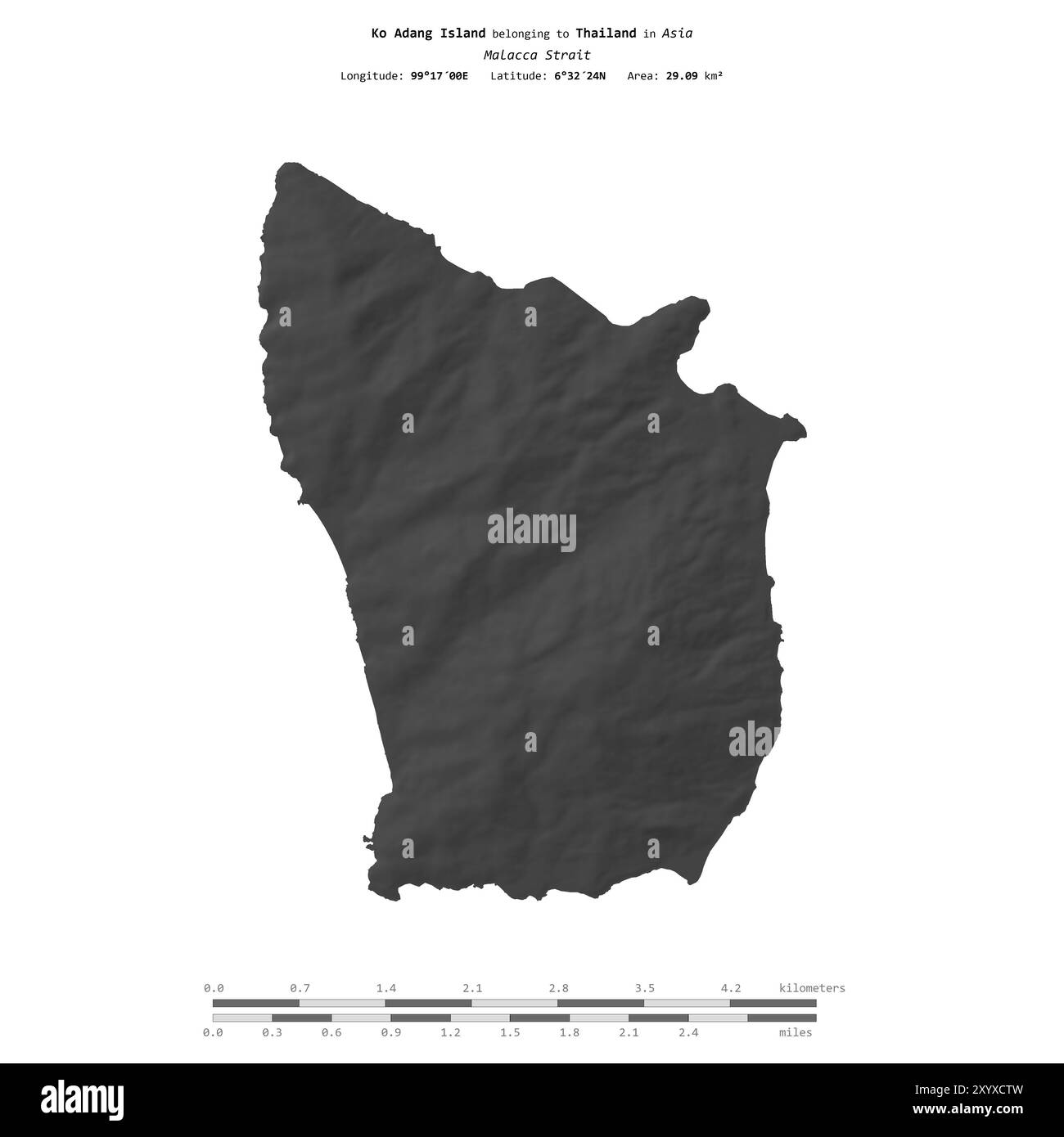Ko Adang Island in the Malacca Strait, belonging to Thailand, isolated ...