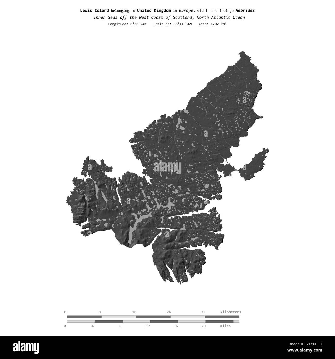 Lewis outline map Cut Out Stock Images & Pictures - Alamy