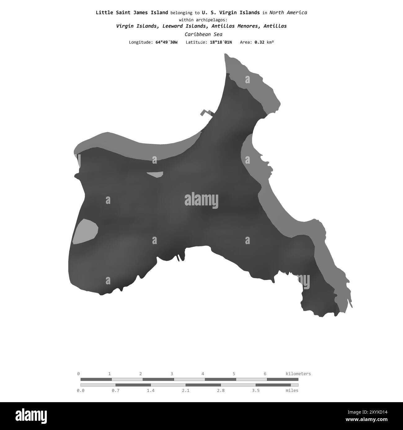 Little Saint James Island in the Caribbean Sea, belonging to U. S ...