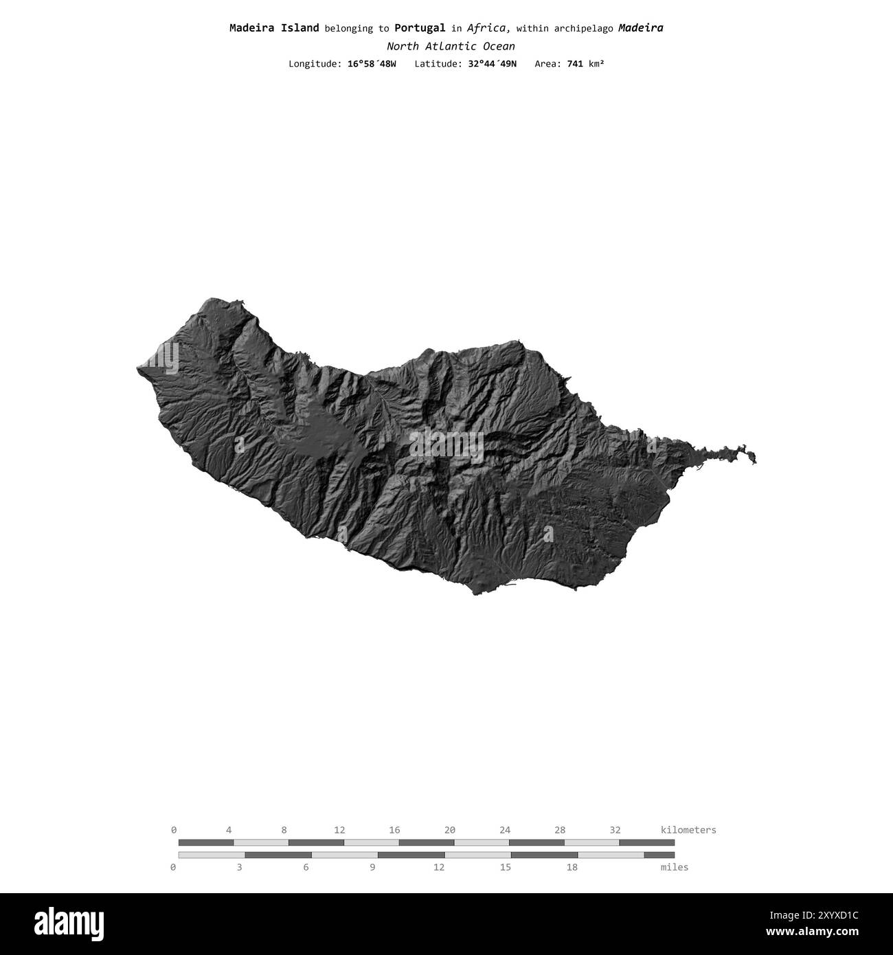 Madeira Island in the North Atlantic Ocean, belonging to Portugal ...