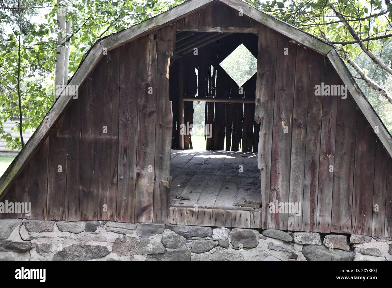 Late summer field with old farm fence Stock Photo - Alamy