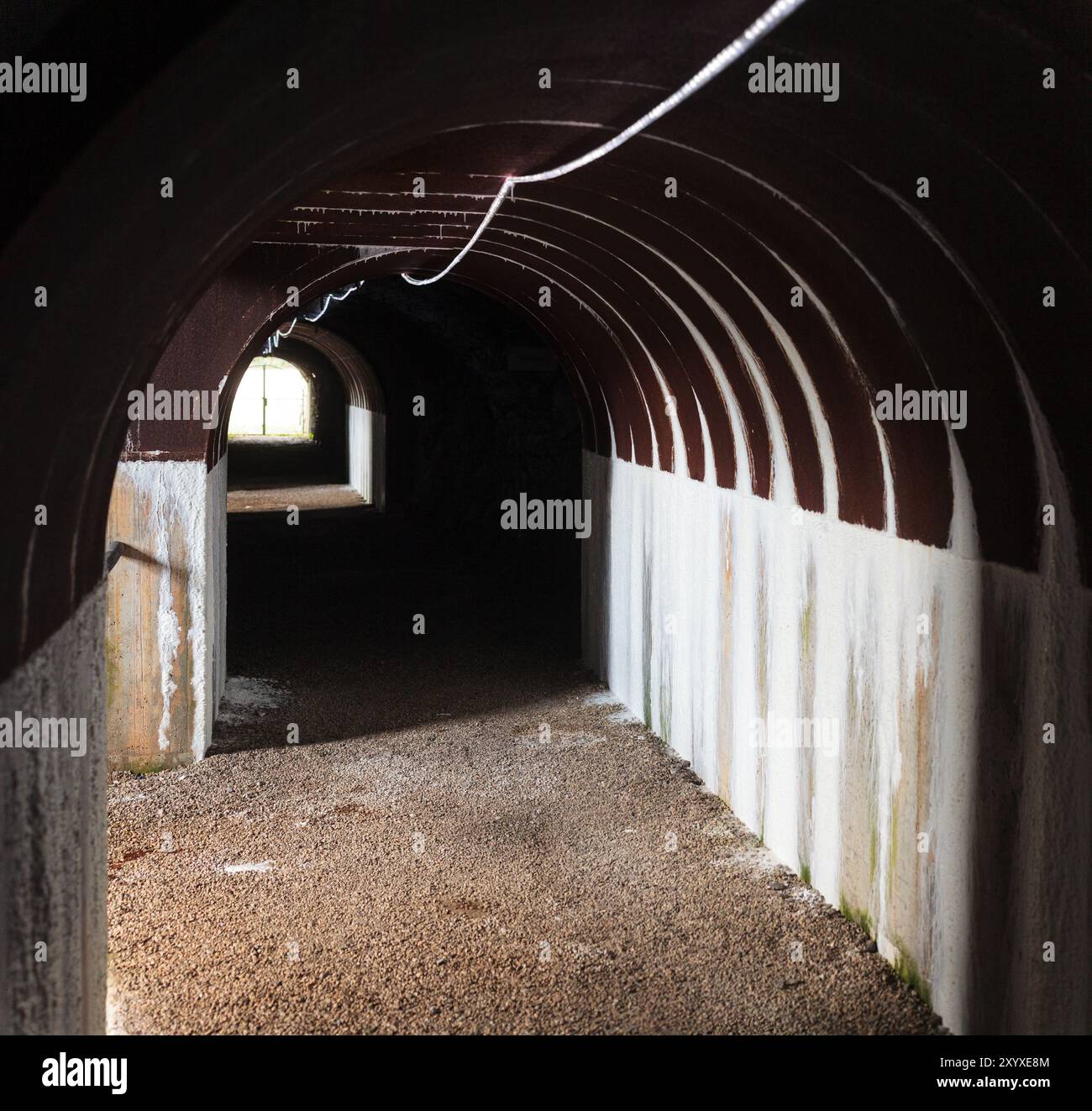 Cave of the World War I or great world bunker in the Monte San Michele ...
